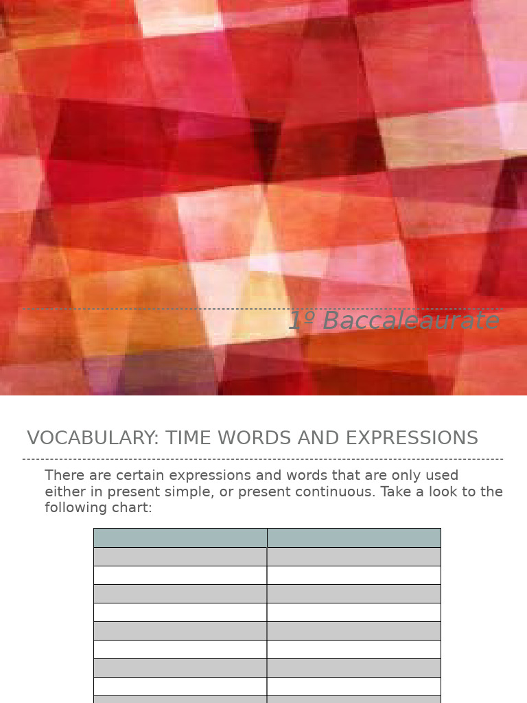 English Basic Concepts For 1 Baccalaureate | PDF | Verb | Grammatical Tense
