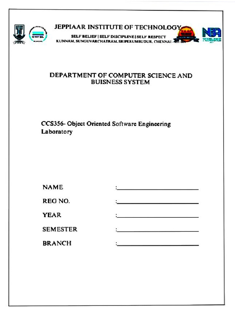 Oose Lab Manual-1 | PDF