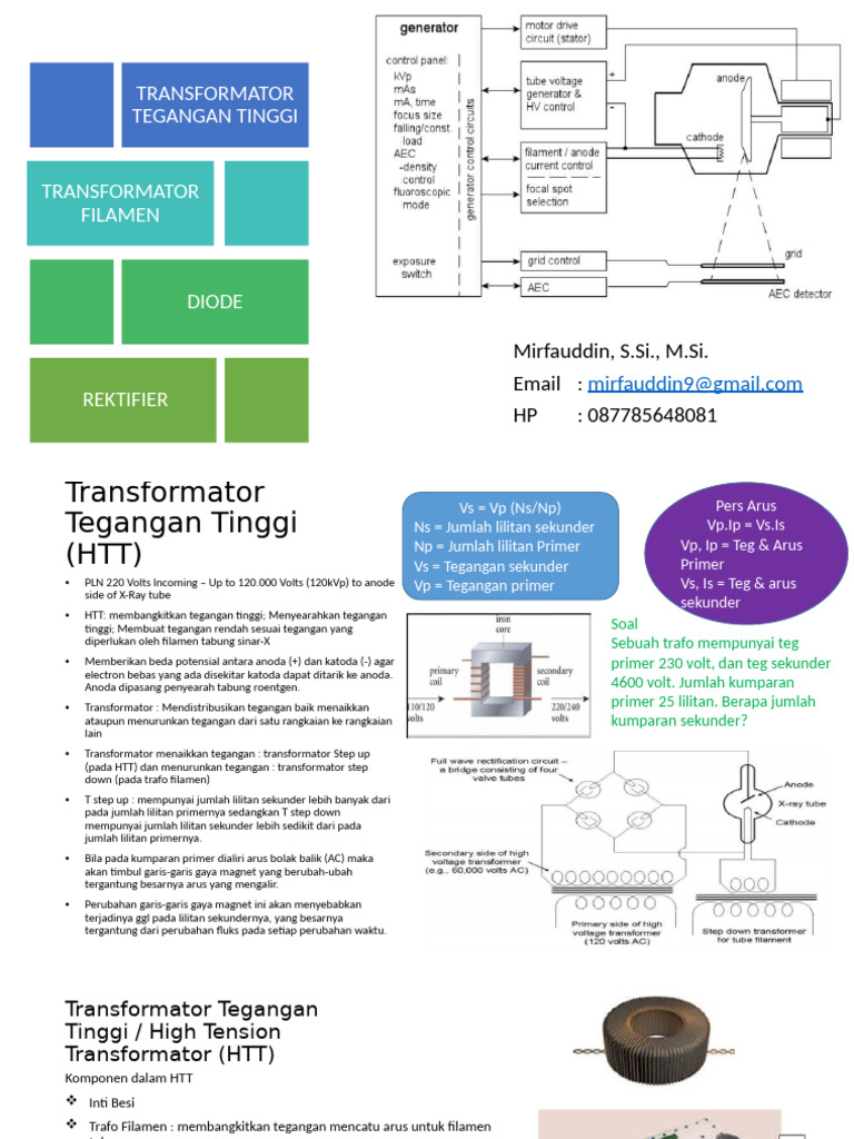 4 Transformator Tegangan Tinggi, Transformator Filamen, Diode Rektifier | PDF