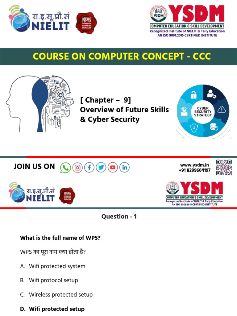 CCC MCQ Chapter-9 Future Skills Cyber Security | PDF | Proxy Server | Computer Virus