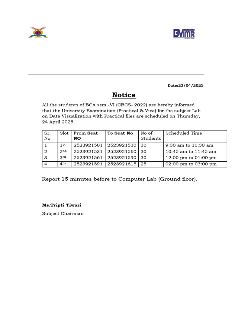 bca final-Data Visualisation notice | PDF