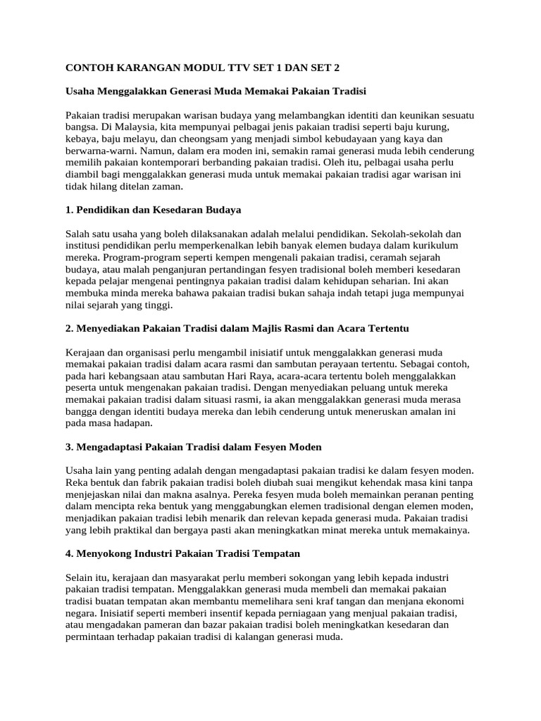 Contoh Karangan Ttv | PDF