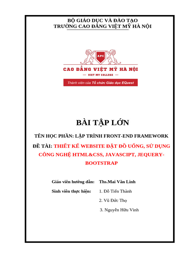 Mau bao cao BTL_V1 | PDF