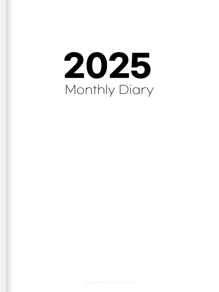 2025 Vertical Diary - Monday | PDF