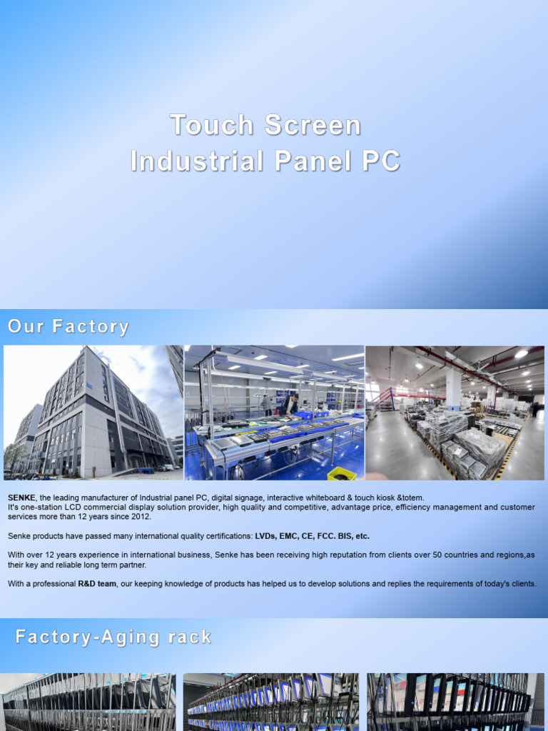 Industrial PC Product Catalogue PDF | PDF | Touchscreen | Personal Computers