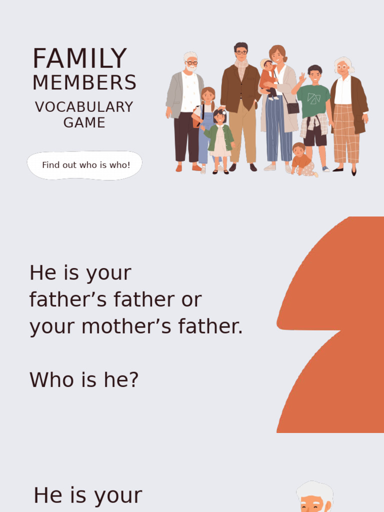 Family Members Vocabulary Game | PDF