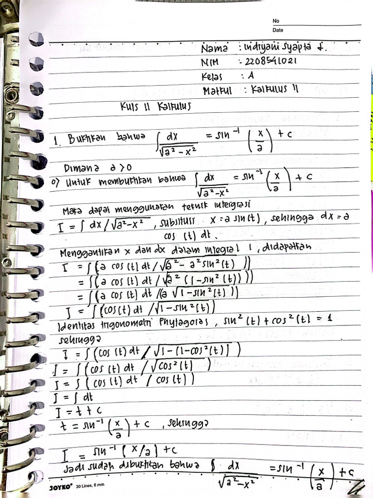 021 - Kuis II Kalkulus | PDF