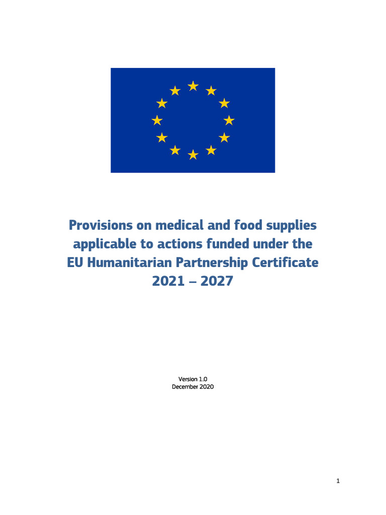 EU Humanitarian Aid Quality Standards | PDF | Medical Device | Health ...