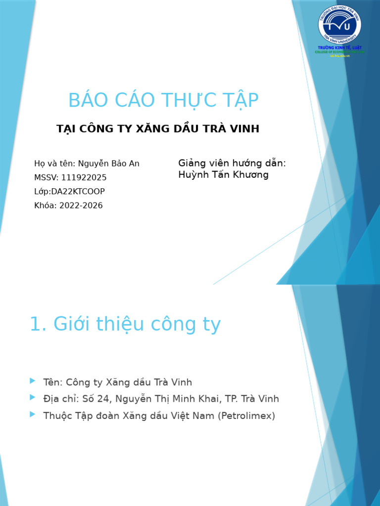 Bao Cao Thuc Tap Ke Toan Xang Dau | PDF