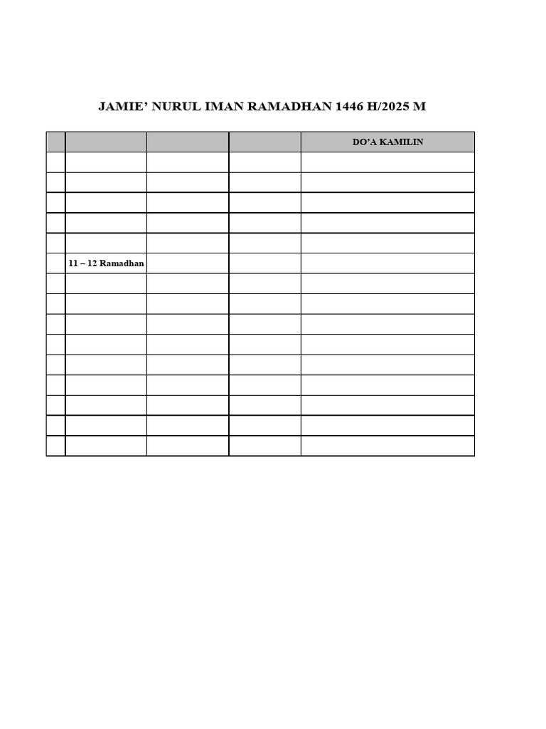 Jadwal Imam Masjid-1 | PDF