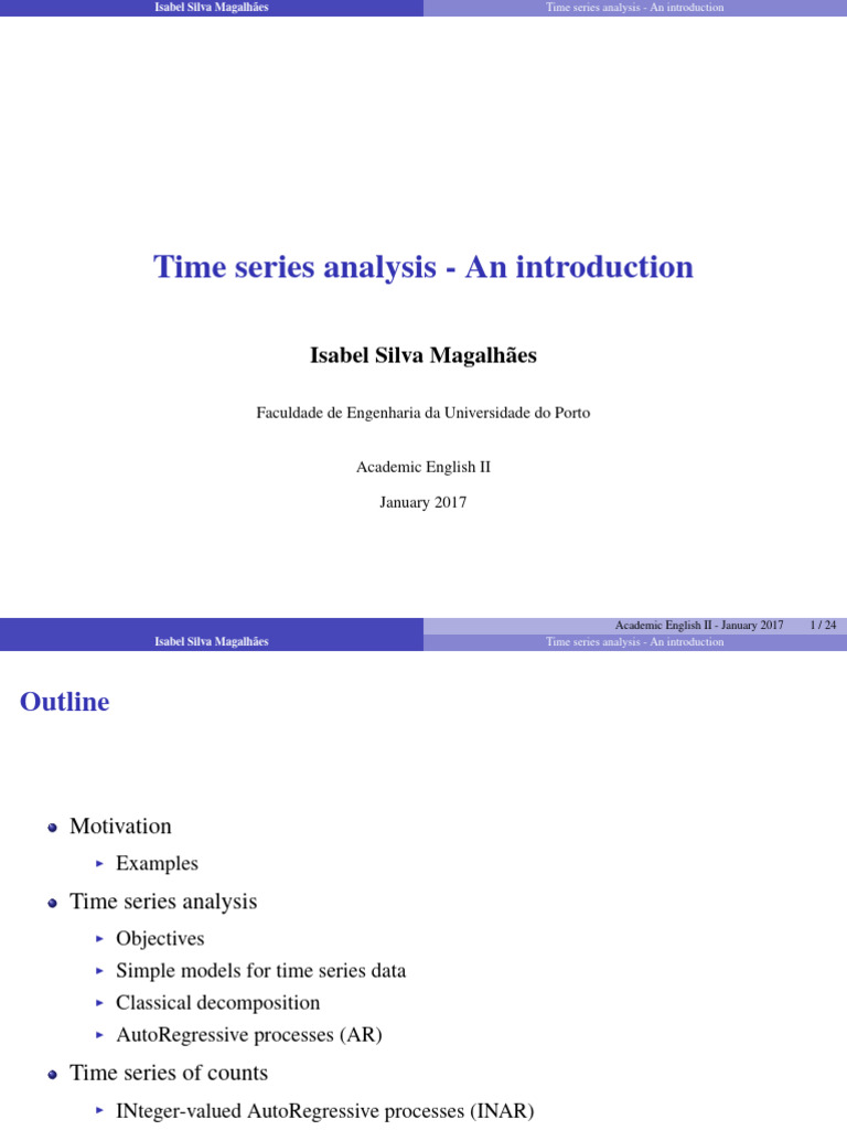 Introduction to Time Series Analysis | PDF | Time Series | Discrete ...