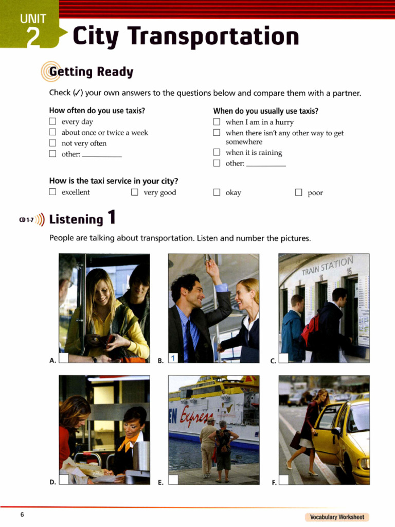 G6 Listening - City Transportation | PDF