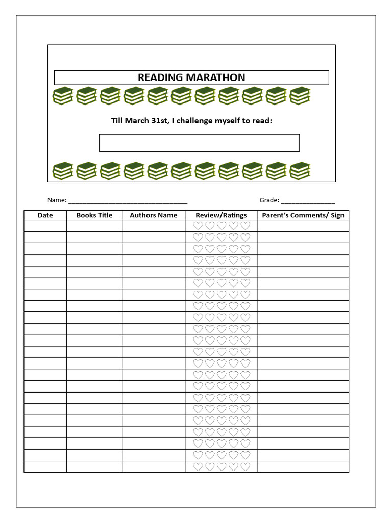 30 Days Reading Challenge | PDF