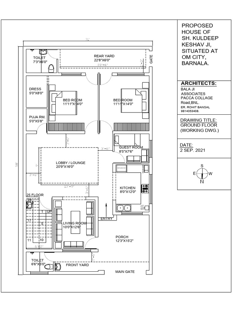 Ground Floor Plan: Om City Barnala | PDF