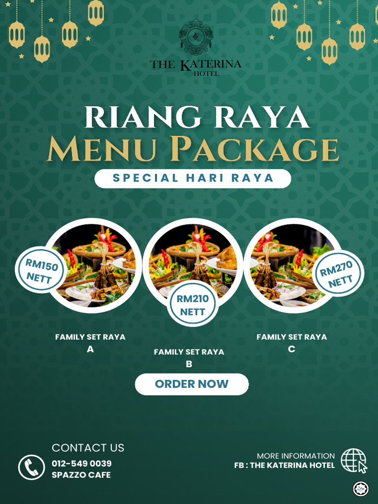 Teal and White Modern Iftar Menu Package Instagram Post | PDF