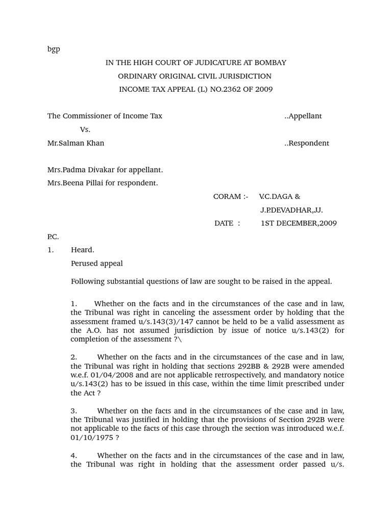 Income Tax Appeal Ruling Summary | PDF | Separation Of Powers | Public Law
