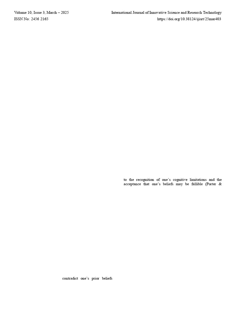 A Study of How Intellectual Traits Like Open-Mindedness and Humility ...