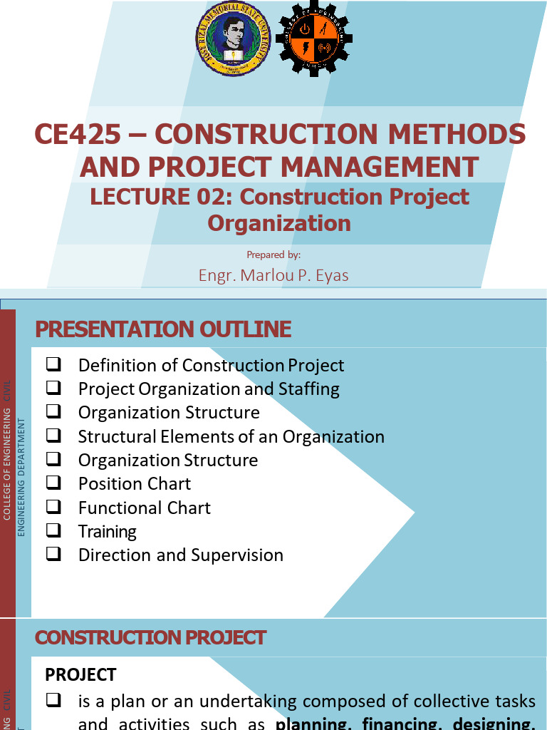Lec2.0 Construction Methods and Project Management | PDF | Engineering | Procurement
