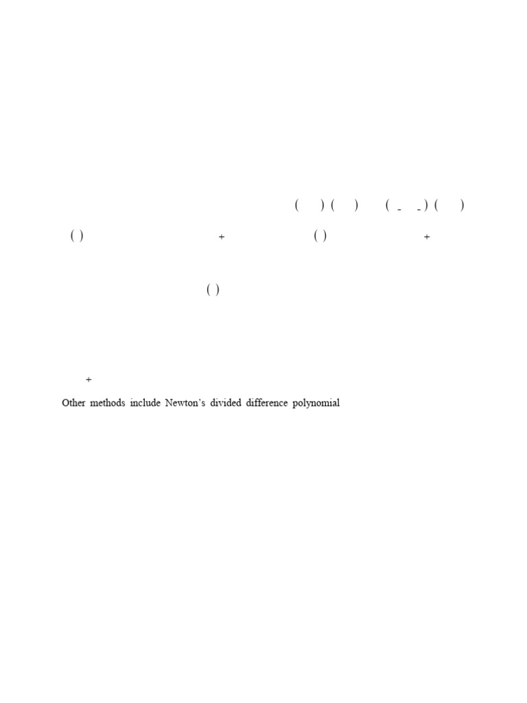 Interpolation Lecture Note I Pdf