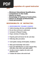Roles and Responsibilities of An Instructor | PDF | Teachers | Learning