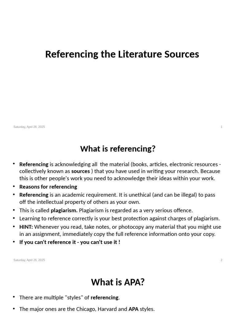 14.0 Referencing Sources | PDF | Apa Style | Plagiarism