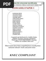 Kiswahili PP3 Pre-Mock 2025 | PDF