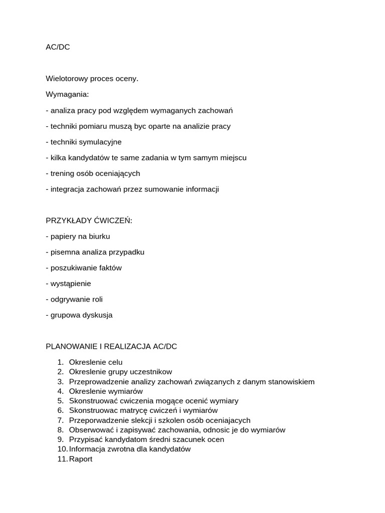 Assessment Center | PDF
