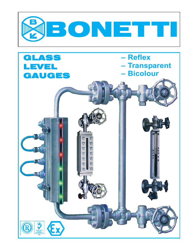 Bonetti Glass Level Gauges Overview | PDF | Stainless Steel | Steel