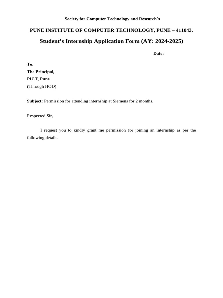 Internship Approval Forms 2024 - 2025 | PDF