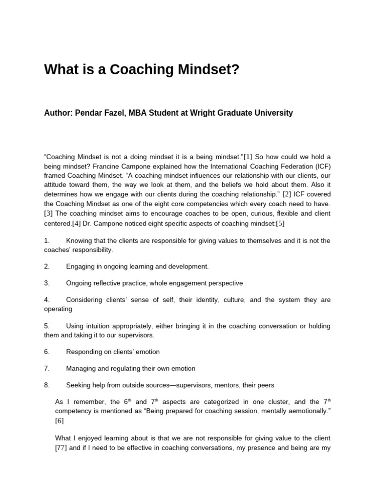 Coaching Mindset What is Coaching Mindset | PDF | Mindset | Cognition