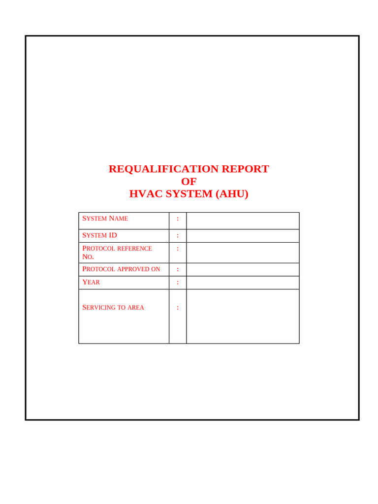 Requalification Report AHU - 0004-01 2018 | PDF | Mechanical ...