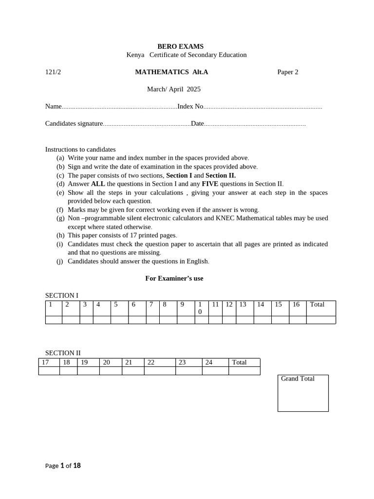 Bero Exams December 2024 Richard | PDF | Taxes | Area