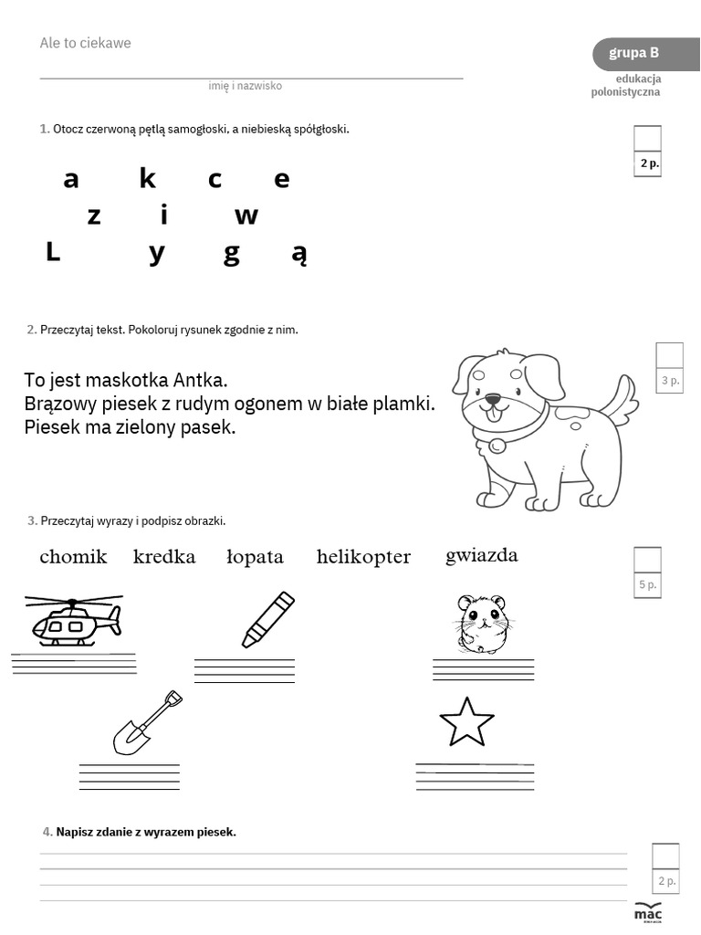 Kartkowka NR 5 Jezyk Polski Grupa B PDF | PDF