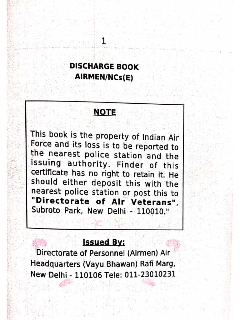 Discharge Book For Print | PDF
