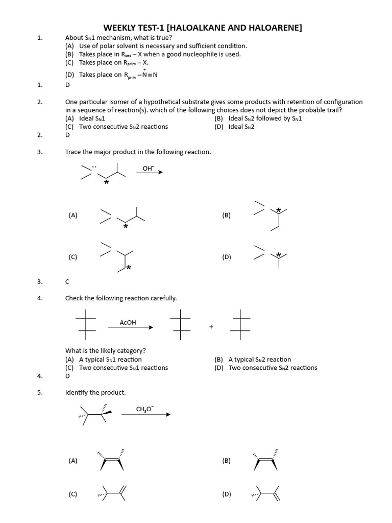 Haloalkane and Haloarene | PDF | Unit Processes | Chemical Reactions