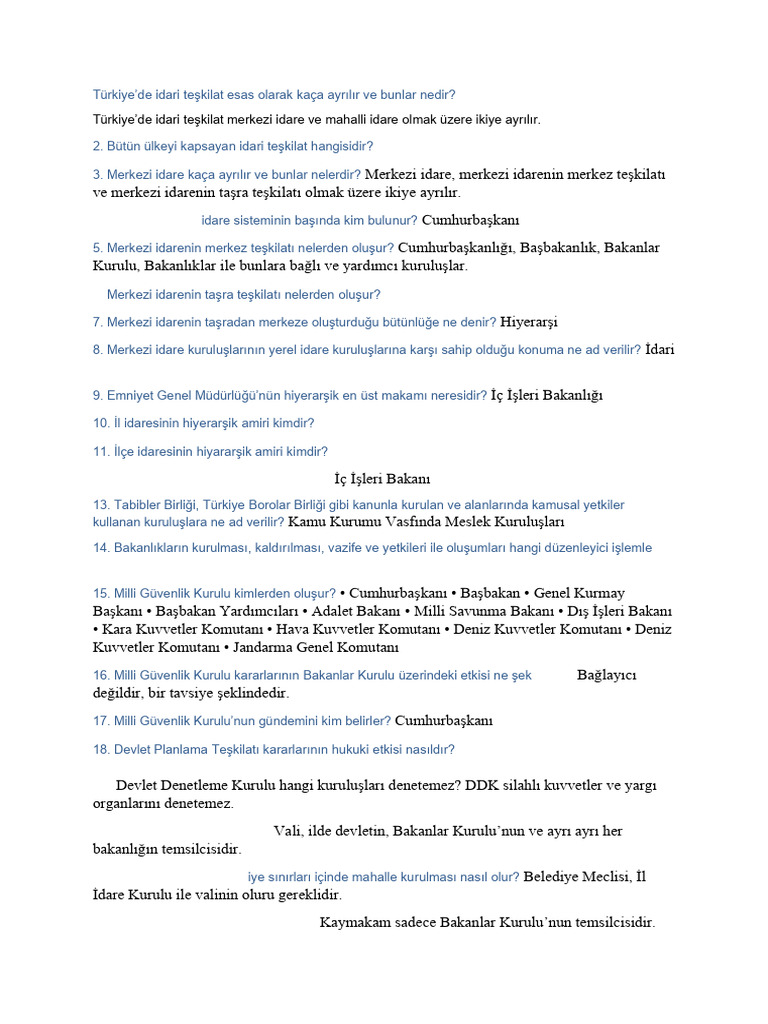 100 Soruda Idare | PDF