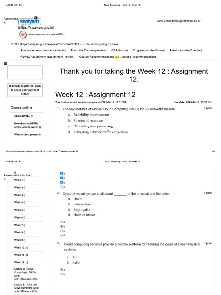 Week 12 Cloud Computing Assignment | PDF