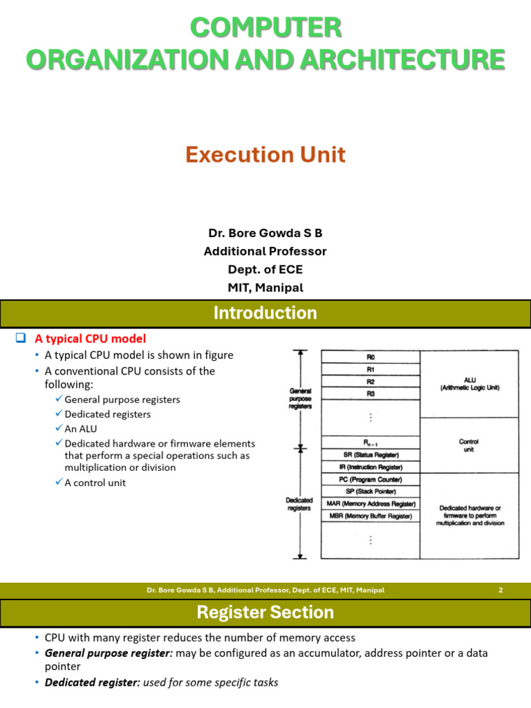 Module 4 - Execution Unit - 1 | PDF | Multiplication | Computer Engineering