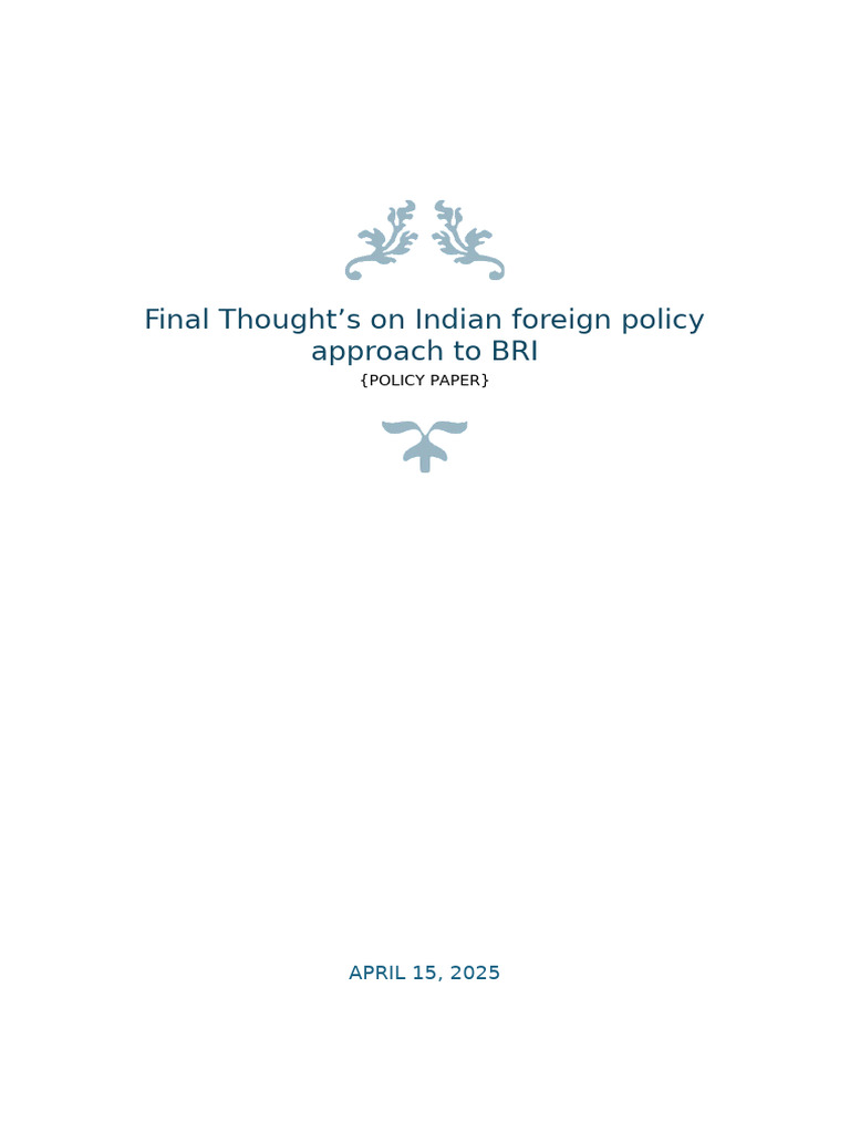 Assignment of INDIAN Forgin Policy | PDF | Silk Road | China