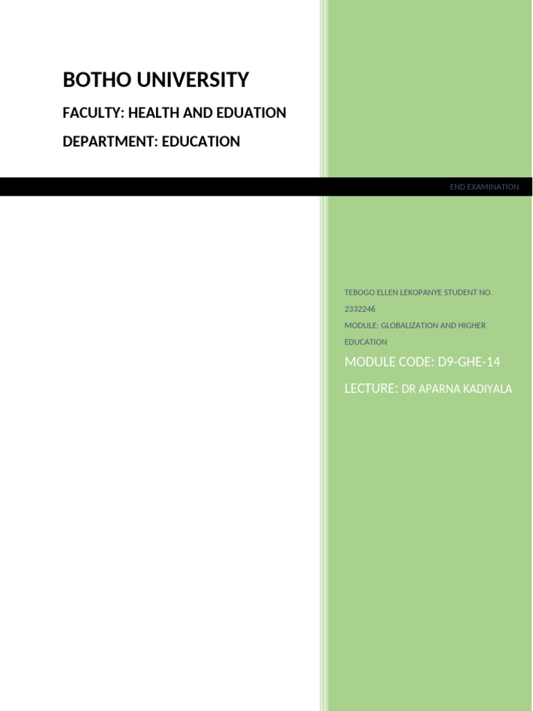 Globalization's Impact on Education Systems | PDF | Pedagogy ...