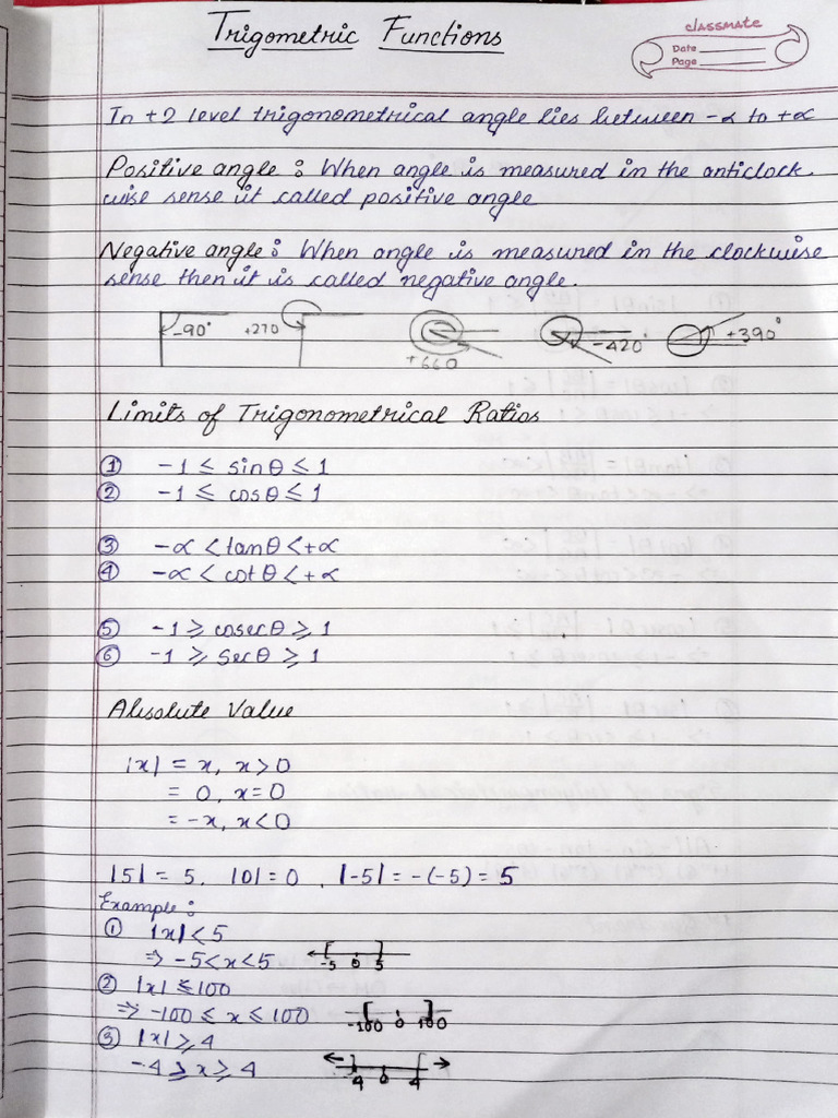 Trigonometric Functions and Application | PDF