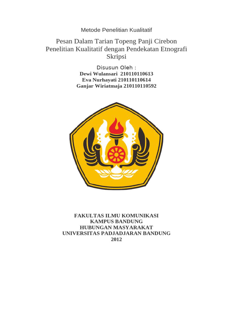 contoh Metode Penelitian Kualitatif Pendekatan Etnografi | PDF contoh Metode Penelitian Kualitatif Pendekatan Etnografi | PDF