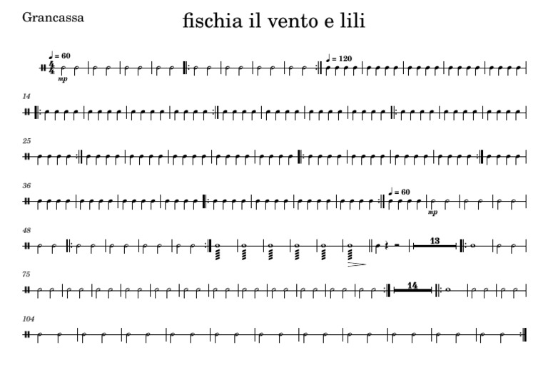Grancassa Music Notation Guide | PDF