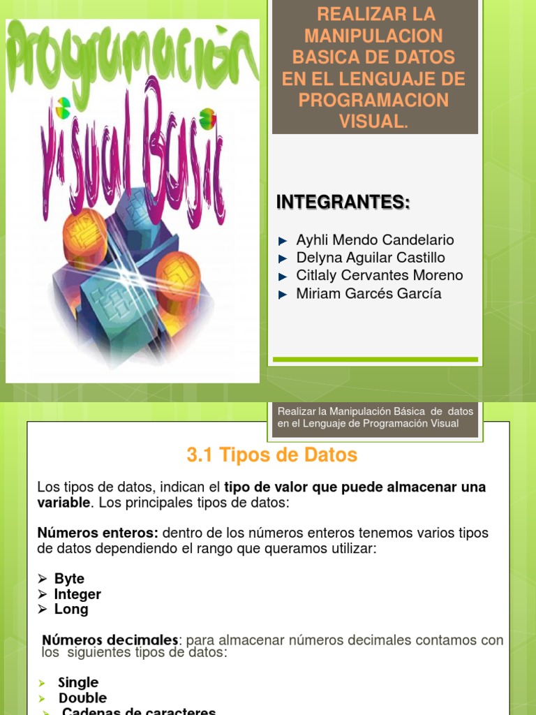Unidad 3 Visual Basic 6.0 | PDF | Active X Data Objects | Estructura de datos de matriz