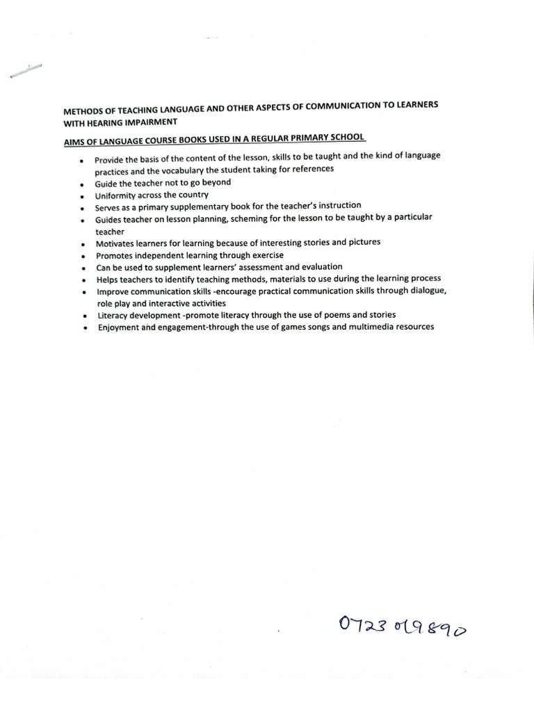 Methods of Teaching Language and Other .. | PDF