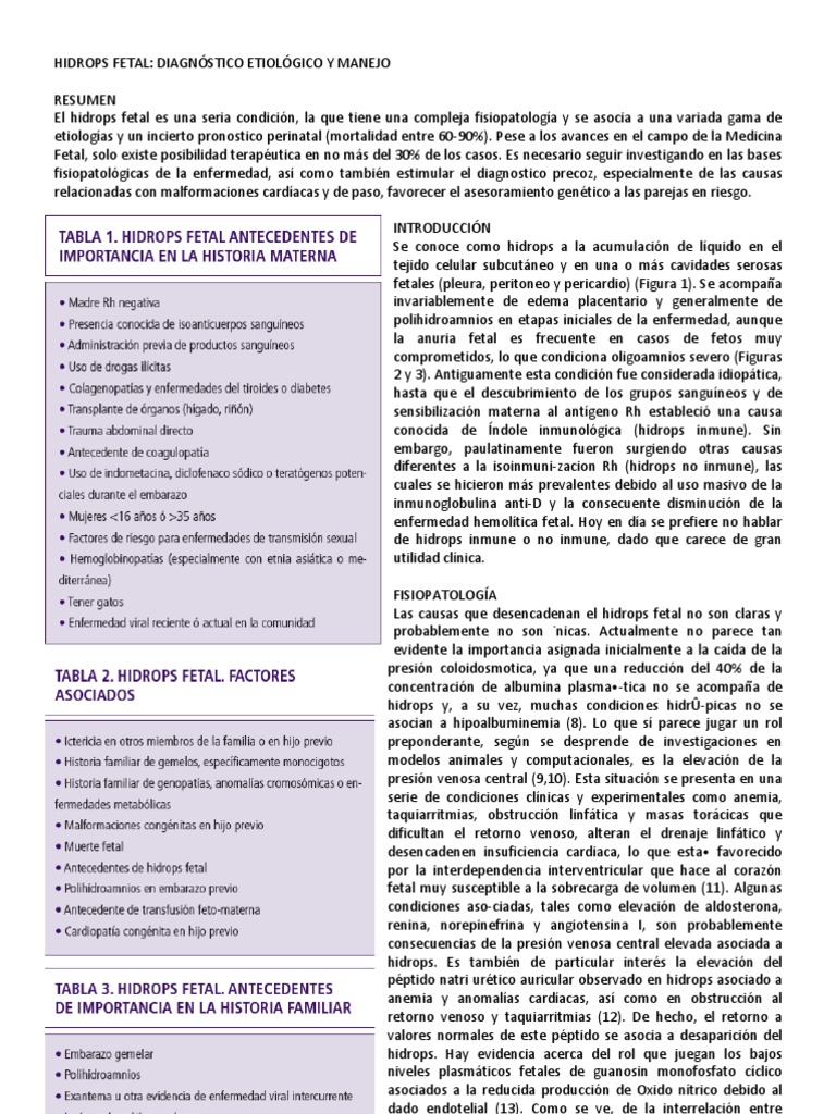 Hidrops Fetal | PDF | El embarazo | Sistema inmune