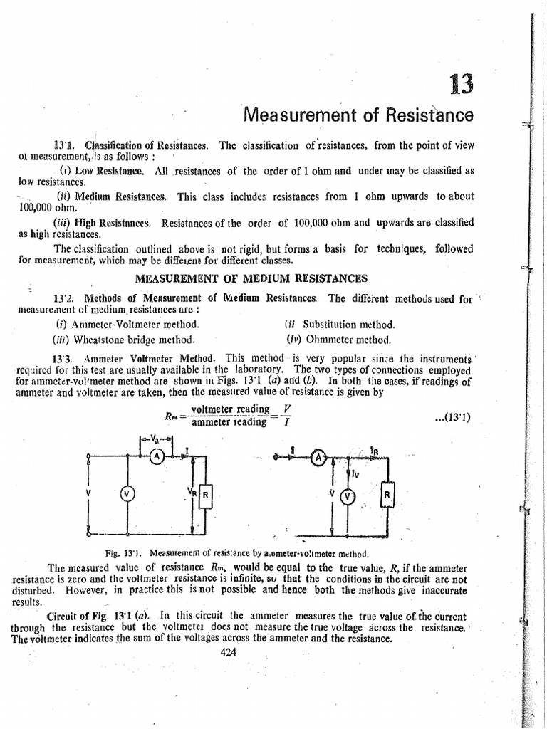 Measurement of Low Resistance | PDF | Metrology | Electronic Engineering