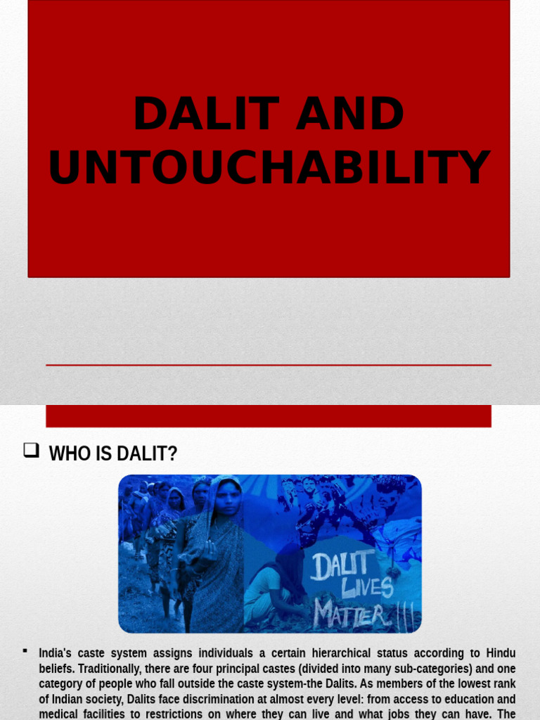 Dalit and Untouchability-1 | PDF | Dalit | Caste