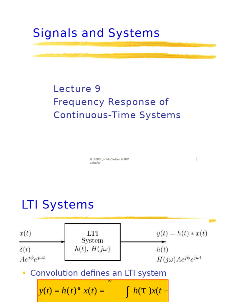 Frequency Response of LTI Systems | PDF | Telecommunications ...