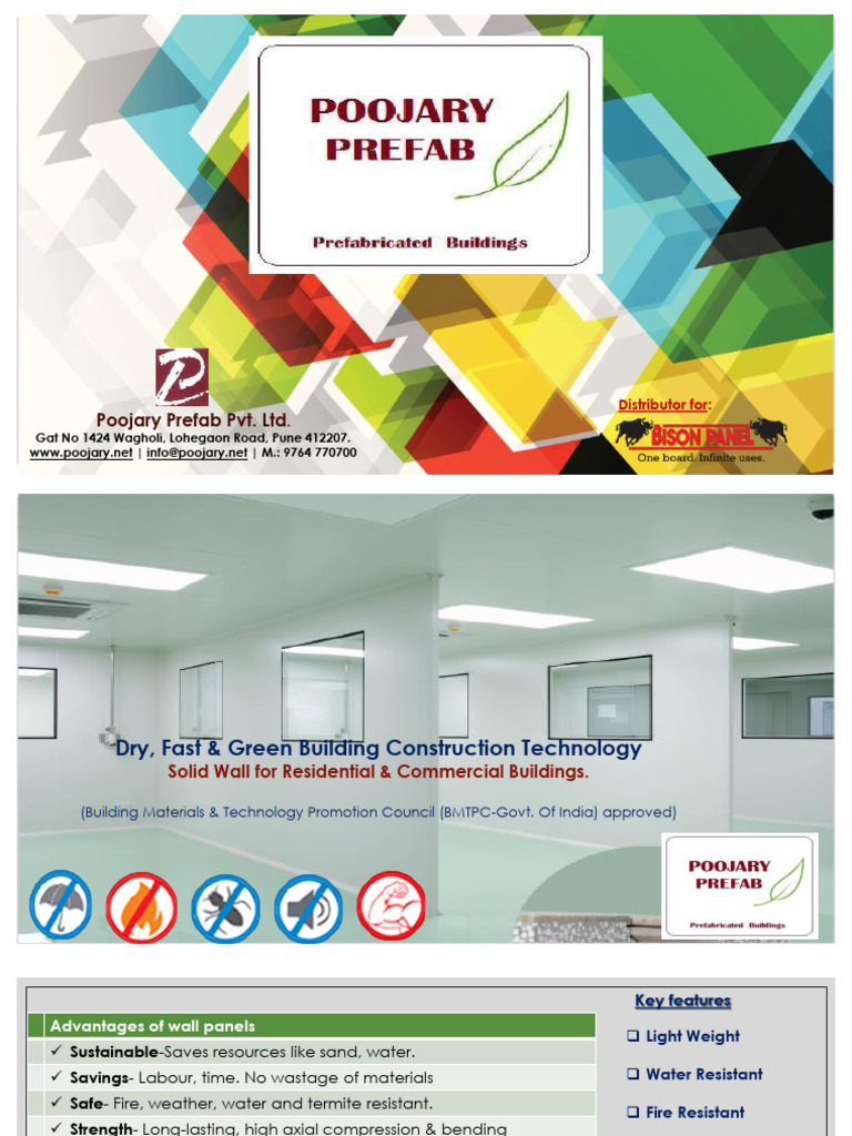Dry Wall (Solid) From Poojary Prefab | PDF | Mechanical Engineering ...